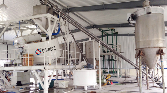 CQM750 intensive mixer with Honeycomb Ceramic Production Line in Europe